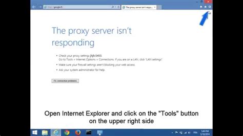 the proxy server isn t responding solution n°1 youtube