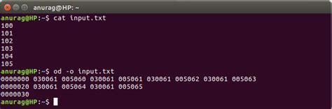 od command in linux with example geeksforgeeks