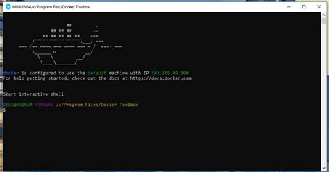 bug unable to start the vm in docker toolbox · issue