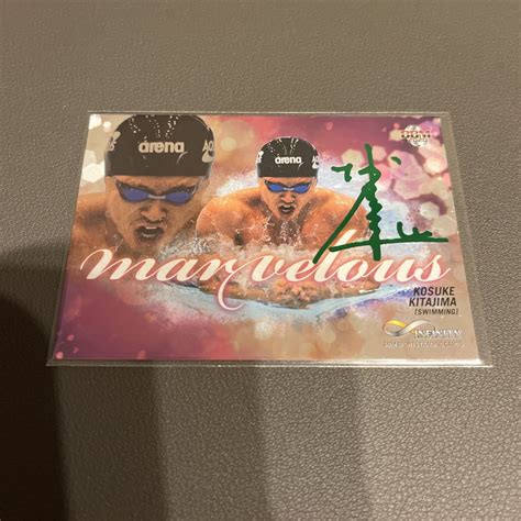 【目立った傷や汚れなし】【北島康介】bbm 2020 Infinity Marvelous インサートカード 緑箔サインパラレル版 100枚