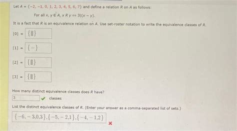 Solved Let A {−2 −1 0 1 2 3 4 5 6 7} And Define A Relation R