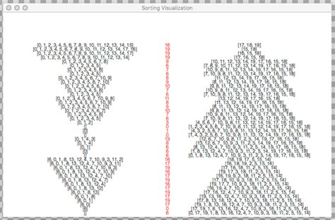 python iterating quicksort steps visualisation in
