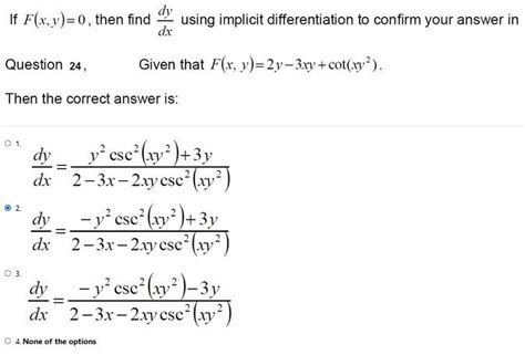 Solved Let F X Y 2y−3xy Cot Xy2 Find The First Partial