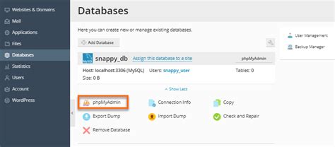 dropping columns from a database in phpmyadmin hostgator support