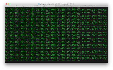 building real time polling app using rethinkdb and nodejs