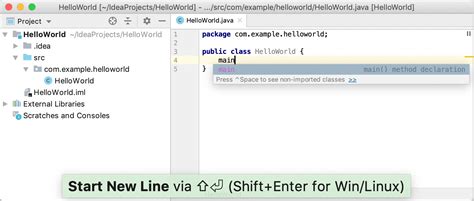 create your first java application help intellij idea