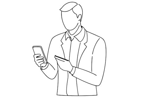 Premium Vector Oneline Art Vector Illustration Of A Man Standing And