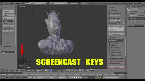 how to use screencast keys and mouse input in blender youtube