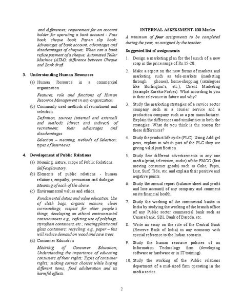 icse commercial applications syllabus 2022 for class 9 class 10
