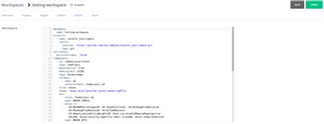 chapter 3 workspaces overview red hat codeready workspaces 2 0 red