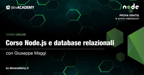 corso node js e database relazionali devacademy