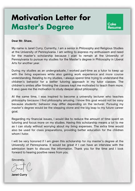 What Is A Motivation Letter For A Masters Degree And How To Write It
