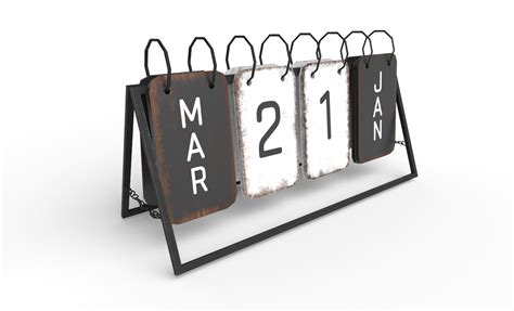 Calendar Modeled 3d Model Turbosquid 1701942