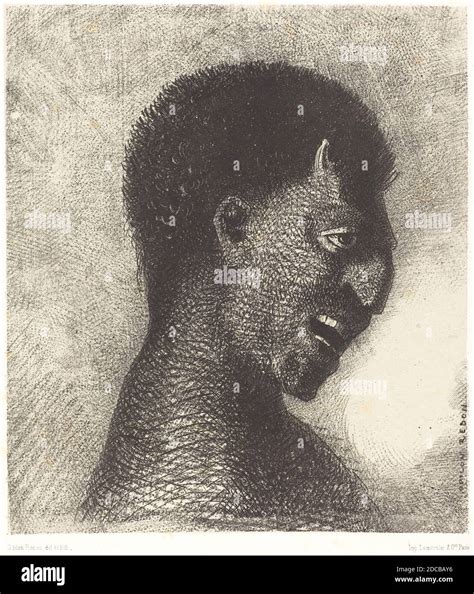 Odilon Redon Artist French 1840 1916 Le Satyre Au Cynique