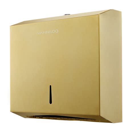 China Wholesale Wall Mounted Stainless Steel Gold Paper Towel Dispenser