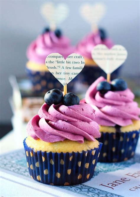 Lemon Blueberry Cupcakes With Blueberry Buttercream Cupcake Daily