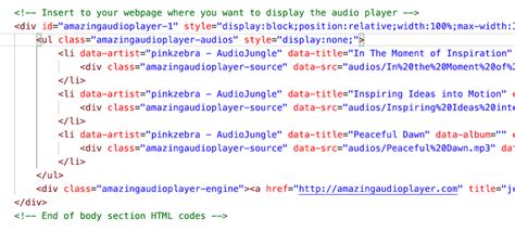 how to add an audio player and a slideshow to the same