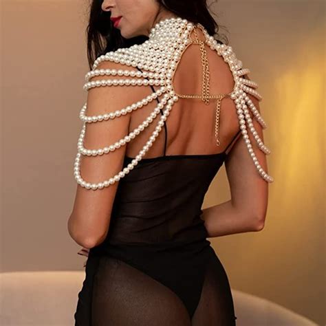 Pearl Body Chain Jewelry For Women Fashion Handmade Pearl Body Chain