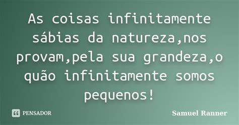 As Coisas Infinitamente Sábias Da Samuel Ranner Pensador