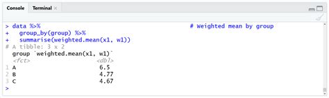 weighted mean in r 5 examples weighted mean weightedmean wt mean