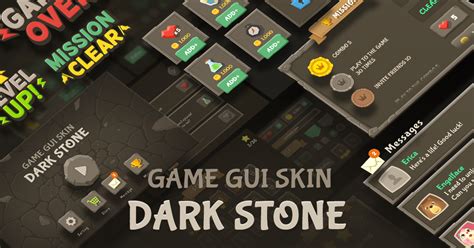 gui kit darkstone 2d gui unity asset store