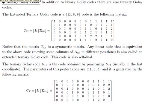 coding theory how to decode a ternary golay code any example will