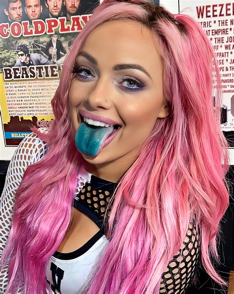 Liv Morgan With Pink Hair And Blue Tongue R Ladiesofwrestling