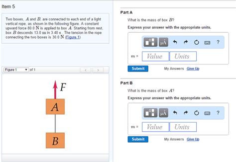 solved two boxes a and b are connected to each end of a