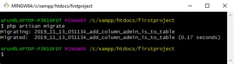 laravel generating migrations javatpoint