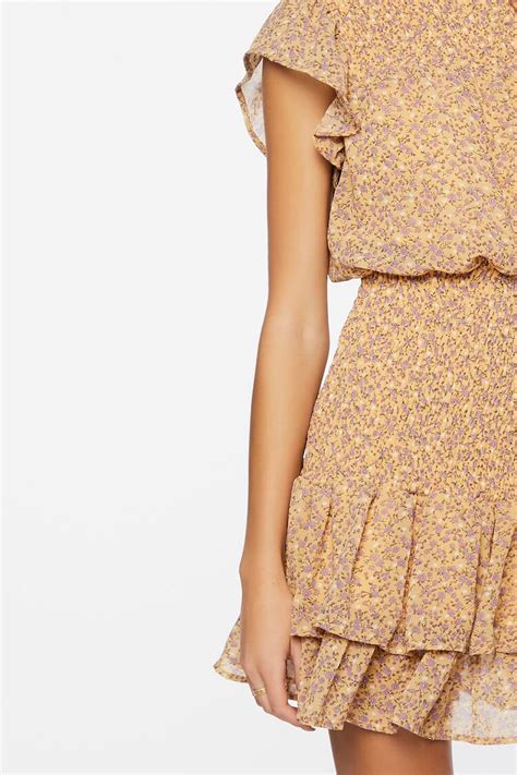 Ditsy Floral Smocked Mini Dress