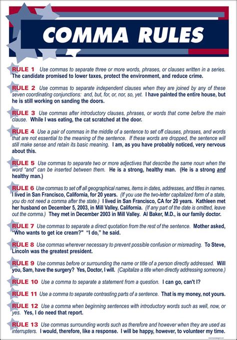 when to use a comma in english 13 simple rules you should use
