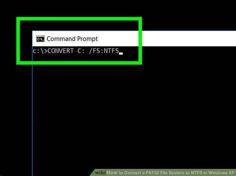 how to convert a fat32 file system to ntfs in windows xp