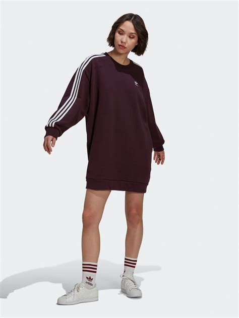 Adidas Rochie Tricotată Adicolor Hm4689 Vișiniu Relaxed Fit Modivo Ro