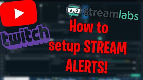 how to setup stream alerts on streamlabs youtube