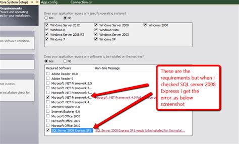 c application installation 2012 with database stack overflow