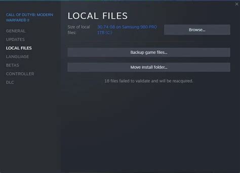 how to fix 18 files failed to validate in modern warfare 2 followchain