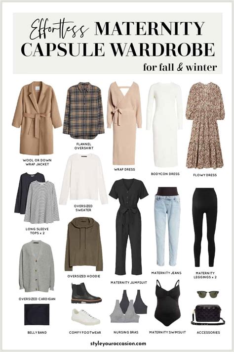 Effortless Maternity Capsule Wardrobe For Any Season Checklist