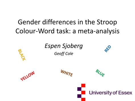 Pdf Gender Differences In The Stroop Colour Word Task A Meta Analysis