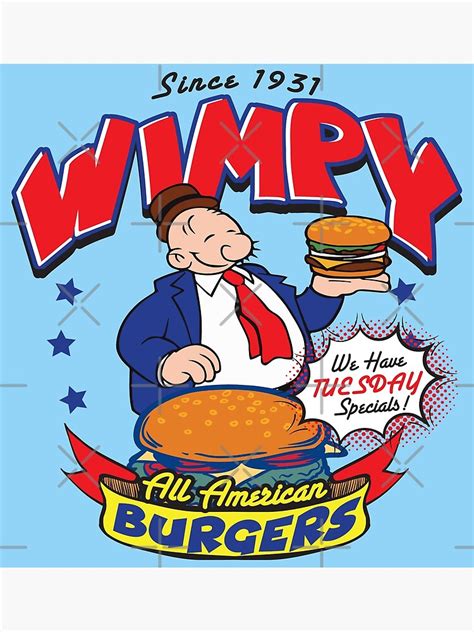 Wimpy Burger Poster For Sale By Alhern67 Redbubble