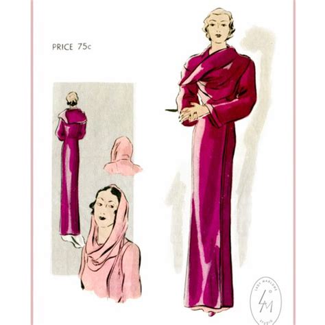 Vintage Sewing Pattern 1930s Dress 2 Styles Art Deco Sleeves Etsy