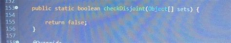 solved 152 public static boolean checkdisjoint object[]