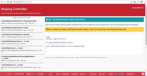 php missing controller cakephp 3 4 9 stack overflow