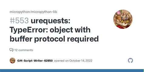 urequests typeerror object with buffer protocol required · issue 553