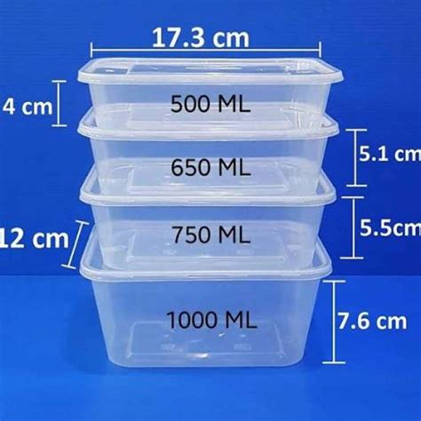 Jual Thinwall Kotak Persegi Panjang Tempat Makanan Plastik Isi 25