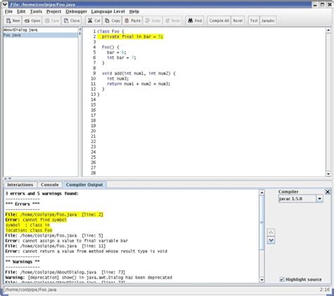compiling files
