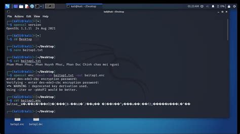 Cryptography Sử Dụng Openssl Mã Hóa Và Giải Mã File Trên Kali Linux