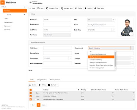 xaf blazor demo with image collection lookup enumeration boolean