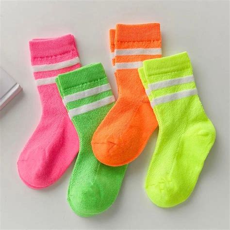 【送料無料】1足蛍光ラインキッズソックス 靴下 くつした 子供用靴下 15cm 16cm 17cm 18cm 19cm 20cm 21cm