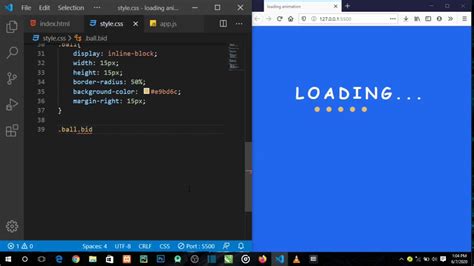 how to make a loading screen animation using htmls css and js images