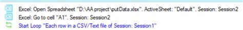 rpa automation anywhere excel loop stack overflow